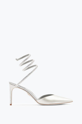 Jeweled Cleo Grey Pump 80 | Rene Caovilla®