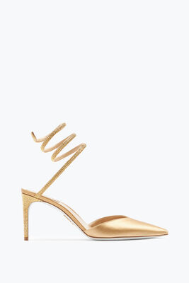 Jeweled Cleo Champagne Pump 80 | Rene Caovilla®